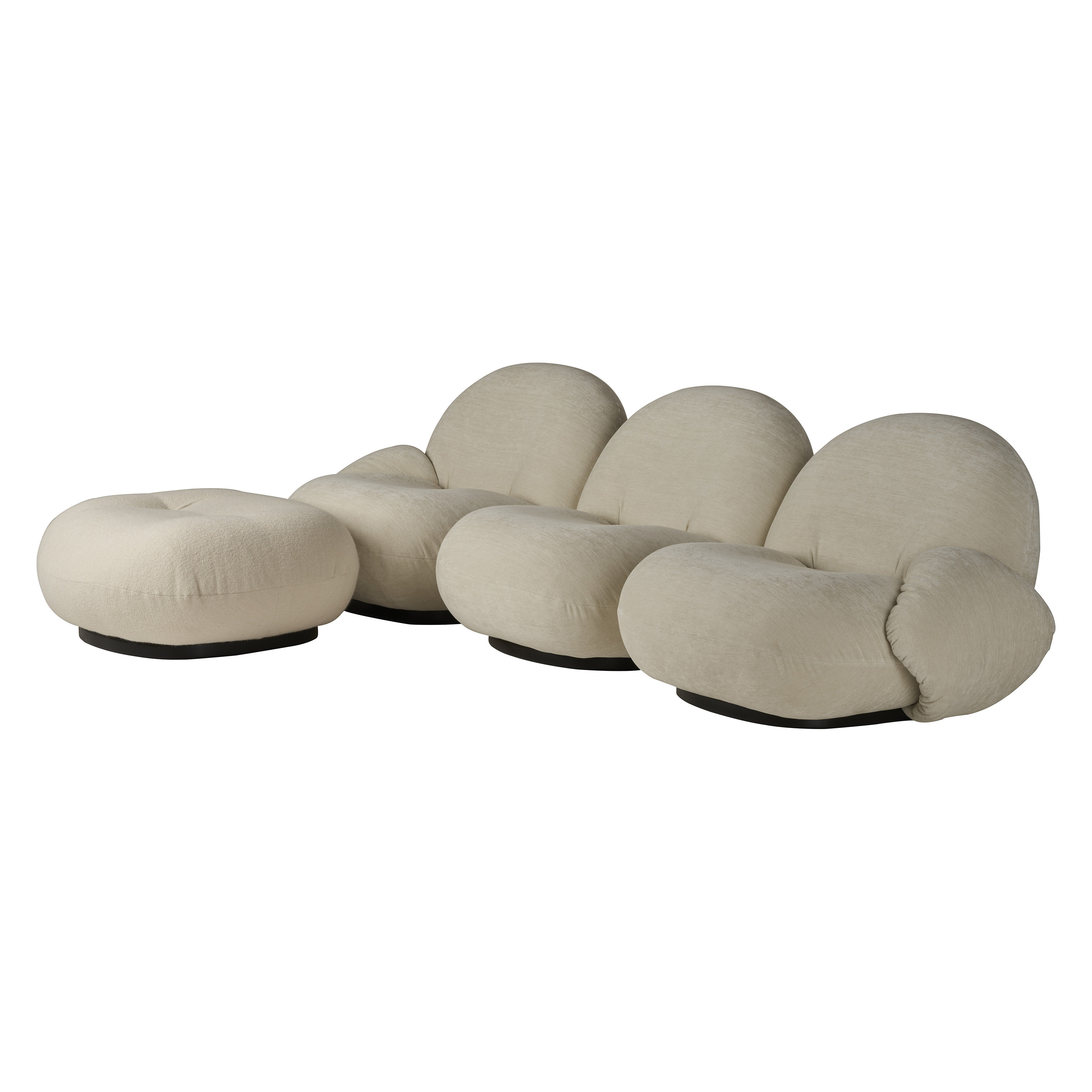 Pacha Sofa - 3-seater w. Armrests and Ottoman | Gubi | Rypen