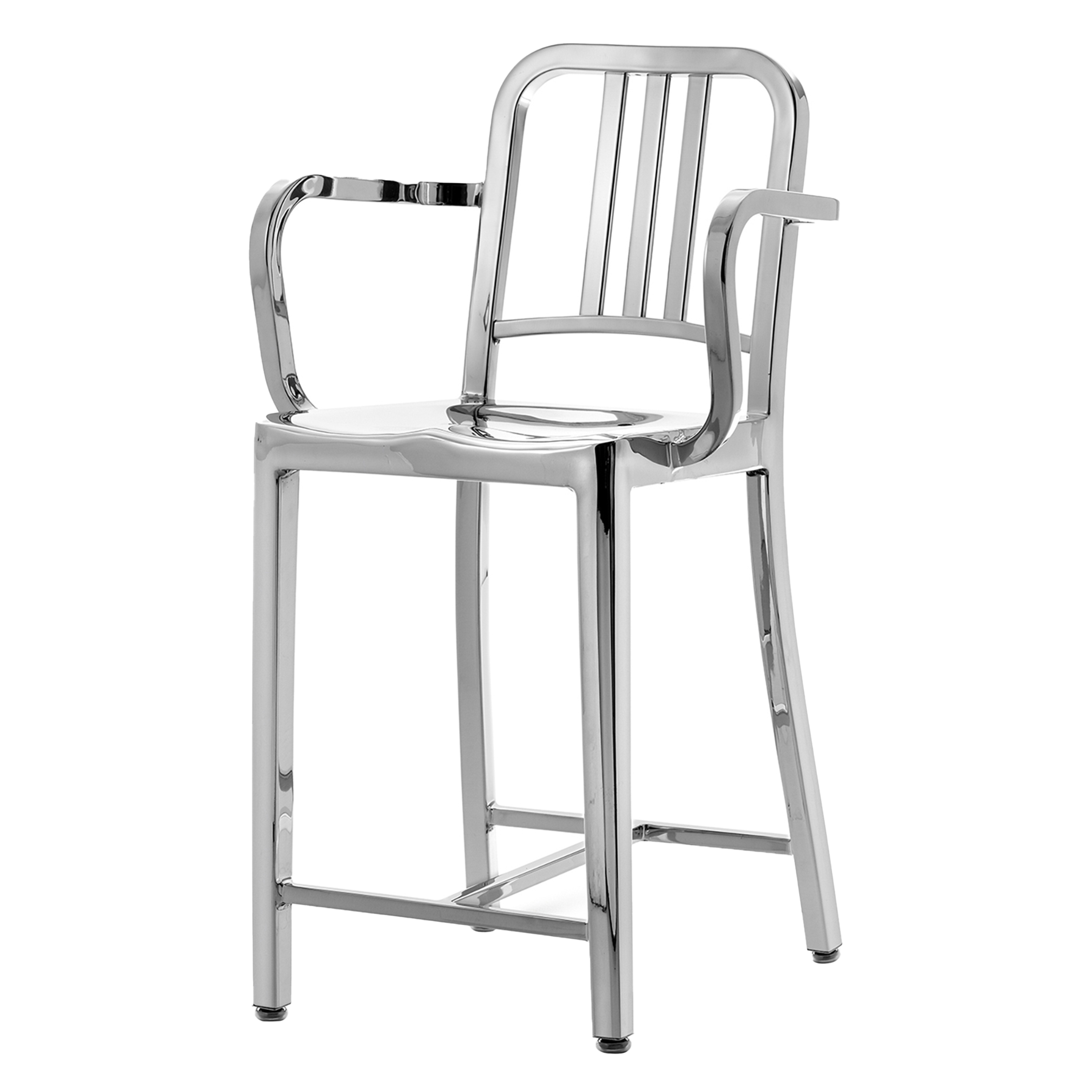 1006 Navy Counter Stool w. Arms | Emeco | Rypen