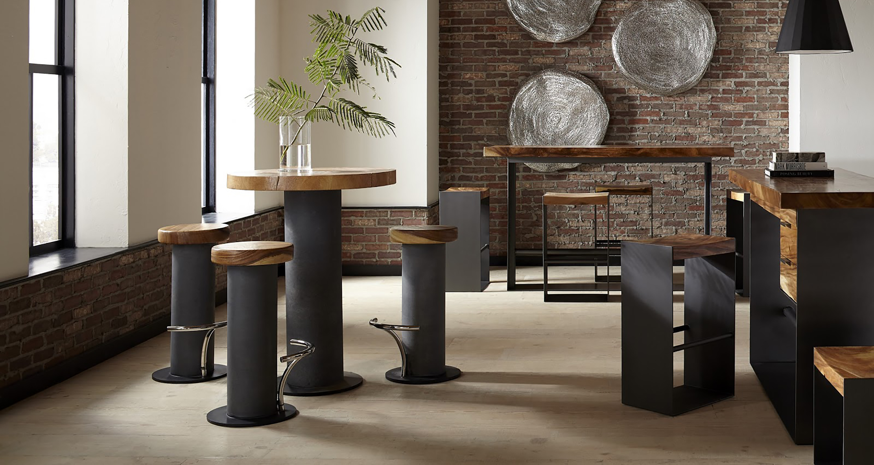Concrete and Chamcha Bar Table | Phillips Collection | Rypen